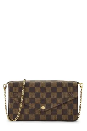 LOUIS VUITTON Damier Ebene Pochette Felicie - Brown