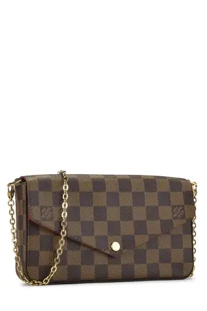 LOUIS VUITTON Damier Ebene Pochette Felicie - Brown