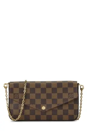 LOUIS VUITTON Damier Ebene Pochette Felicie - Brown