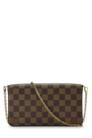 LOUIS VUITTON Damier Ebene Pochette Felicie - Brown