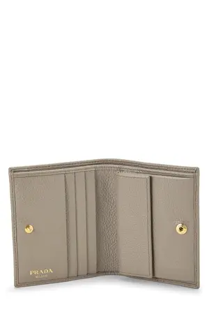 Prada Vitello Daino Compact Wallet