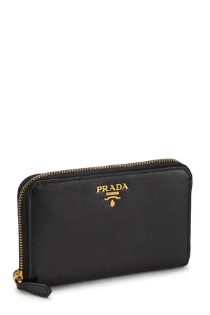 Prada Saffiano Zip Around Wallet