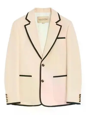 Valentino Garavani Single-breasted Piping Blazer - Neutrals
