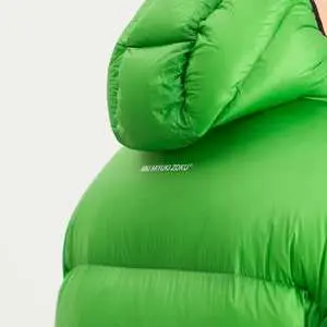 MKI MIYUKI ZOKU Translucent Hooded Bubble Jacket - Emerald