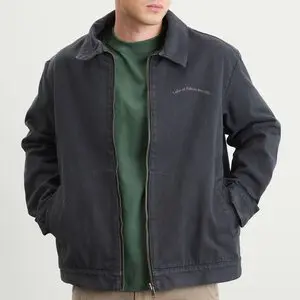 PALMES Lake Zip Shirt Jacket - Charcoal