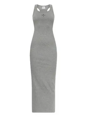 Vetements Logo-detail Sleeveless Dress - Grey