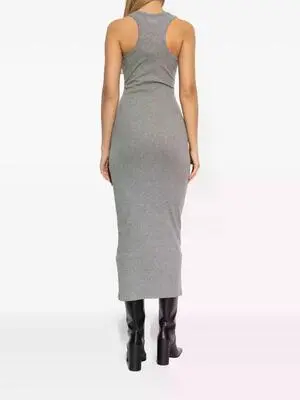Vetements Logo-detail Sleeveless Dress - Grey