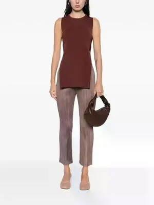 Issey Miyake Pleated Trousers - Brown