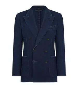 TOM FORD Double-breasted Denim Blazer