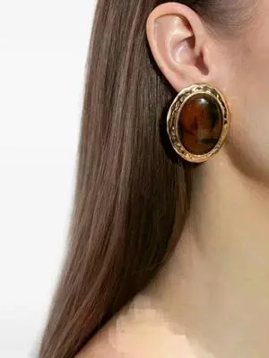SELF-PORTRAIT Tortoiseshell Round Earrings