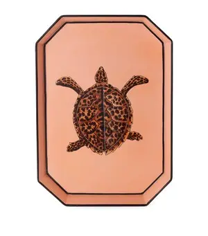 LES-OTTOMANS Iron Turtle Tray - Beige