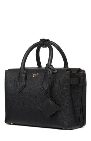 Mcm Milla Tote In Spanish Embossed Leather - Black