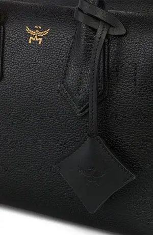 Mcm Milla Tote In Spanish Embossed Leather - Black