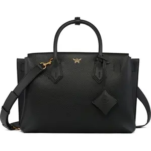 Mcm Milla Tote In Spanish Embossed Leather - Black