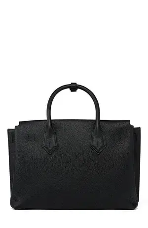 Mcm Milla Tote In Spanish Embossed Leather - Black