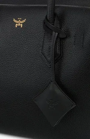 Mcm Milla Tote In Spanish Embossed Leather - Black
