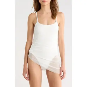 HUTCH Amaris Overlay One-piece Swimsuit - Ivory Solid
