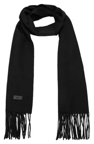 Mango Fringe Scarf - Black