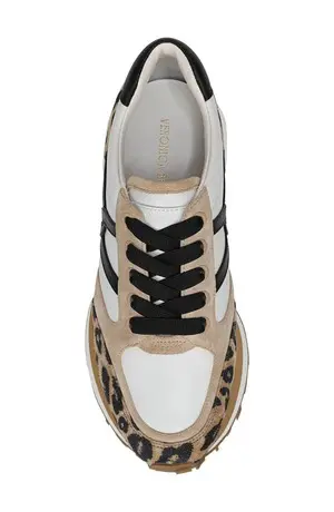 Veronica Beard Valentina Leopard Contrast Sneakers