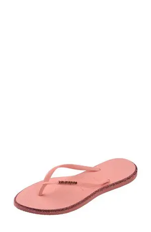 Havaianas Slim Point Glitter Flip Flop - Canyon Clay/blossom