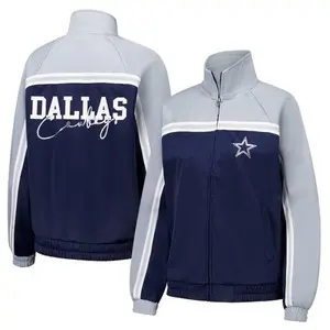 G-III 4HER BY CARL BANKS Dallas Cowboys Post Game Full-zip Track Jacket - Navy