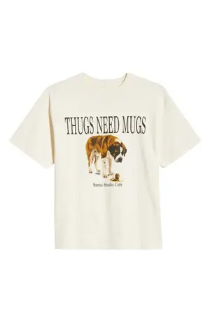 SANTO STUDIO Thugs Need Mugs Graphic T-shirt