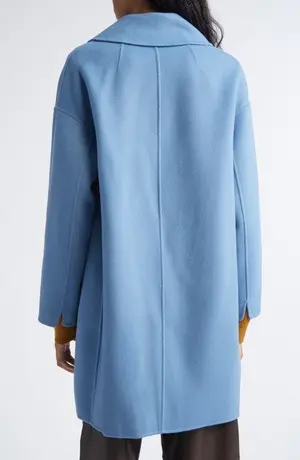 Max Mara Eden Wool Flannel Pea Coat