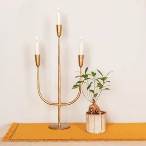 STORIED HOME Hand-forged Metal Candelabra