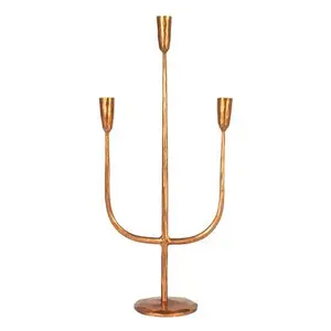 STORIED HOME Hand-forged Metal Candelabra