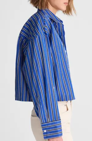 Madewell Poplin Straight Hem Shirt - Riviera Coast Ground