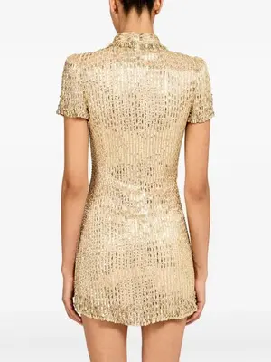 Jenny Packham Kitty Crystal-embellished Turtleneck Mini Dress - Illusion