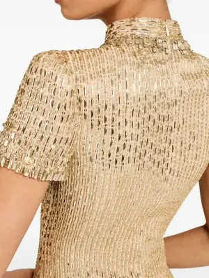 Jenny Packham Kitty Crystal-embellished Turtleneck Mini Dress - Illusion