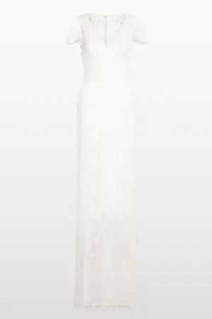 Women's Ivory Long Lace Dresses