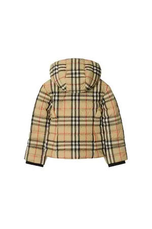 Burberry Check Hooded Puffer Jacket