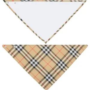 Burberry Check Cotton Two-piece Bib Set - White