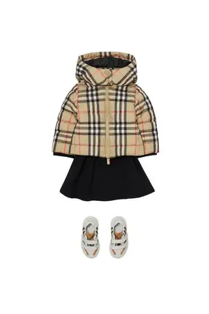 Burberry Check Hooded Puffer Jacket