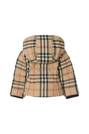 Burberry Check Hooded Puffer Jacket