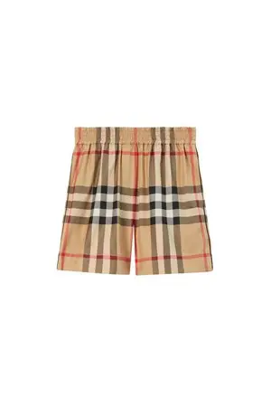 Burberry Check Cotton Twill Shorts