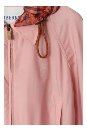 Burberry Cropped Newcott Hooded Jacket - Begonia Pink
