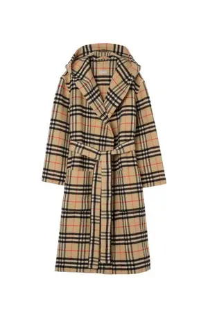 Burberry Check Wool Cashmere Robe