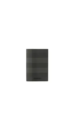 Burberry Check Passport Holder - Charcoal