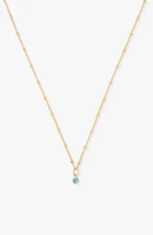 CUFFED BY NANO Birthstone Necklace - Gold December