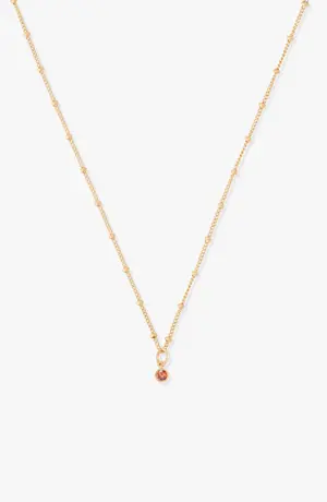 CUFFED BY NANO Birthstone Necklace - Gold July