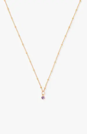 CUFFED BY NANO Birthstone Necklace - Gold June