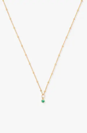 CUFFED BY NANO Birthstone Necklace - Gold May
