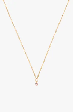 CUFFED BY NANO Birthstone Necklace - Gold October