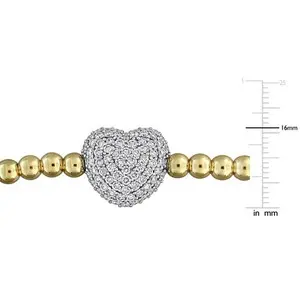 JULIANNA B. 14k Diamond Heart Bangle