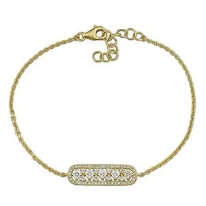 JULIANNA B. Diamond Bar Bracelet - 14k Yellow Gold