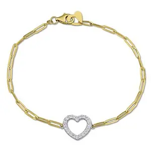 JULIANNA B. Diamond Heart Bracelet - 14k Gold