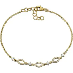 JULIANNA B. Diamond Station Bracelet In 14k Gold - 14k Yellow Gold